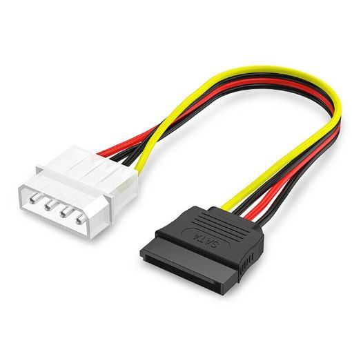 4 Pin IDE to SATA Power Cable Adapter (15cm) - Al+Mg | Bigupgadgets