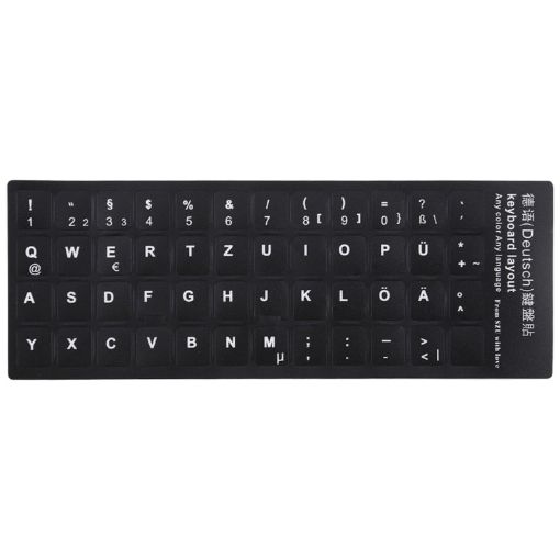 German Learning Keyboard Layout Sticker for Laptop/Desktop Computer ...