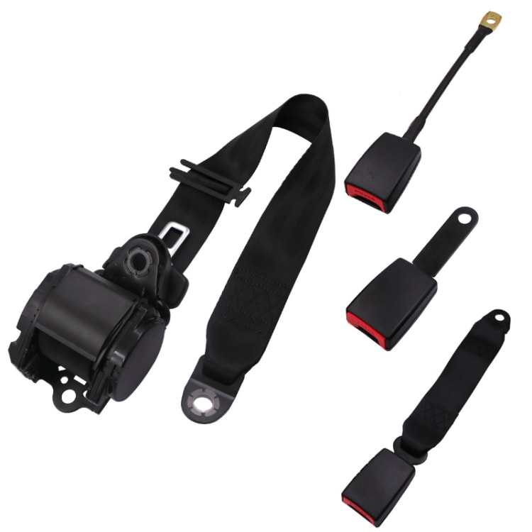 Universal 3-Point Car Seat Belt with Emergency Locking - Iron Bar Latch ...