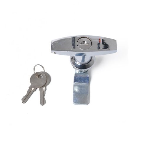 T Shape Handle Paddle Entry Door Latch & Keys Tool Box Lock Silver ...