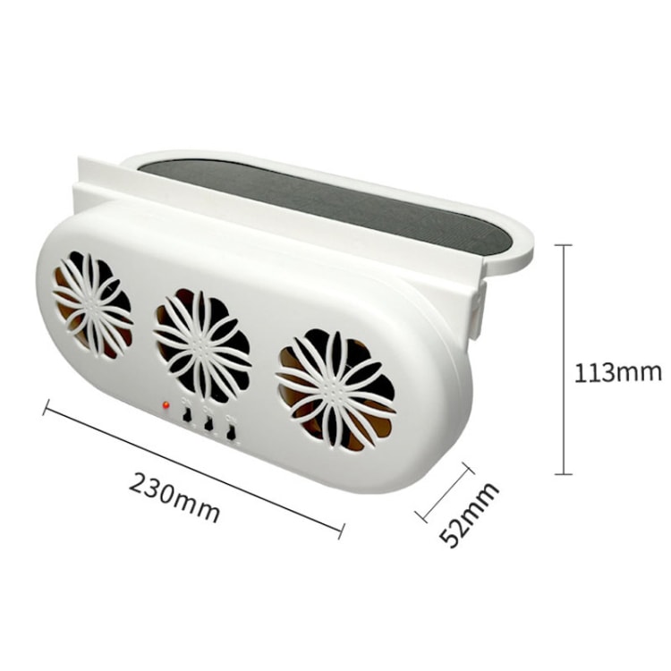 USB Car Window Exhaust Fan, Solar Black - Air Circulation Cooling ...