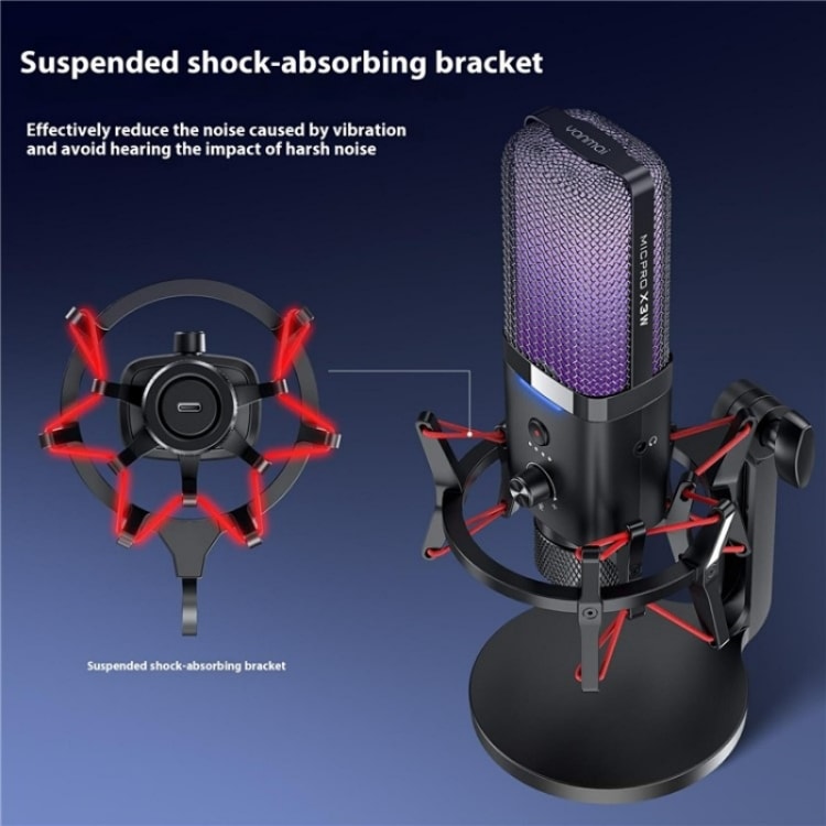 Yanmai X3W Gaming Microphone - Wireless/Wired Dual Mode - RGB - Noise ...