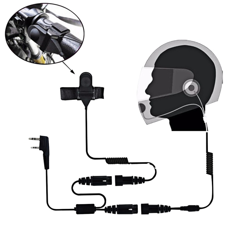 BAOFENG Radio 2 Pin PTT Motorcycle Helmet Headset Microphone | Bigupgadgets