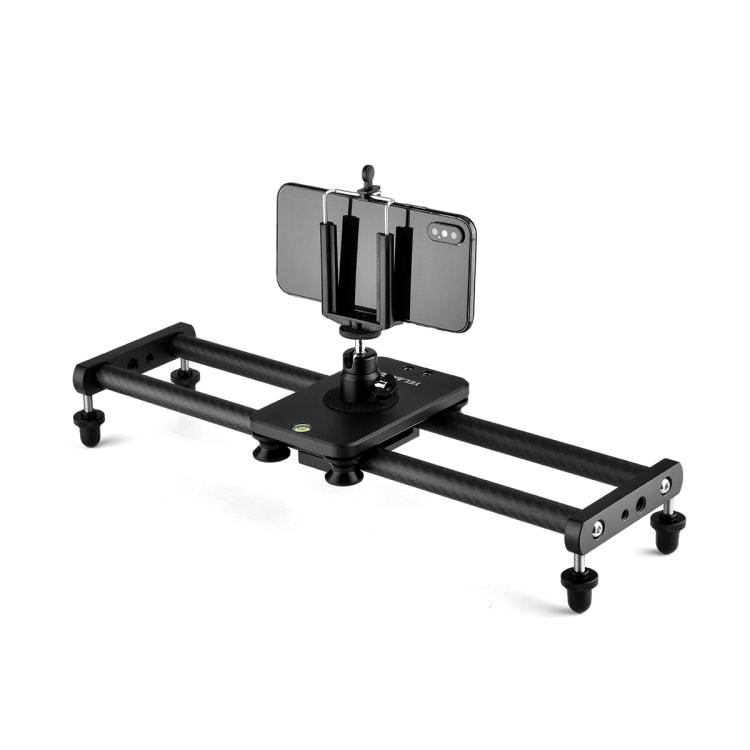 YELANGU L140T-A 40cm Carbon Fiber Slide Rail with Phone Clamp ...